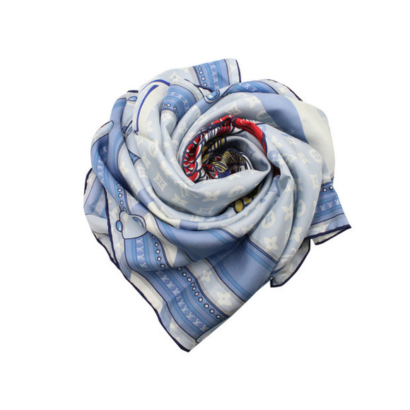 Louis Vuitton | Accessories | Multicolor Silk Koi Fish Square Scarf ...
